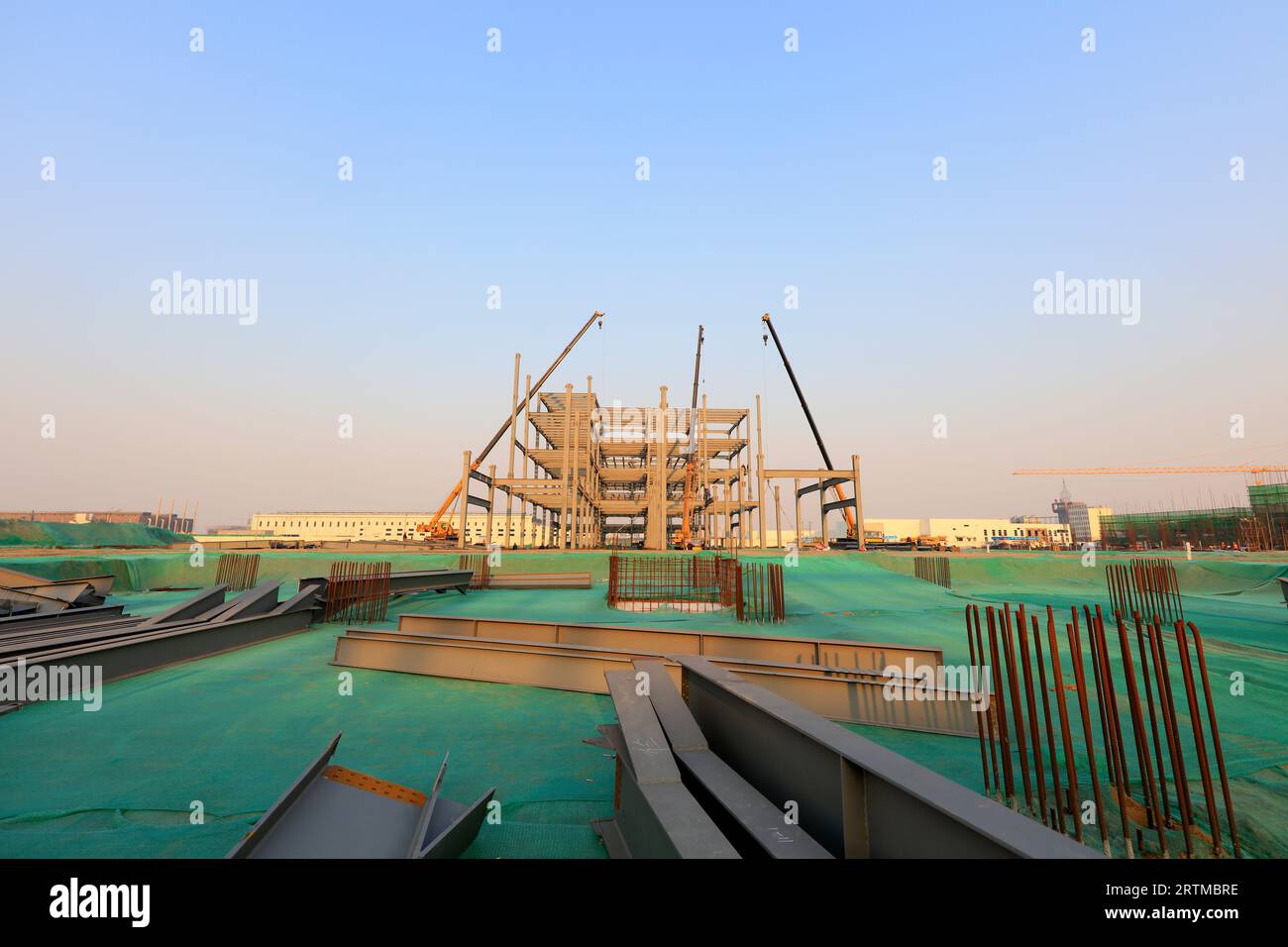 steel structure built on a construction site Stock Photo - Alamy