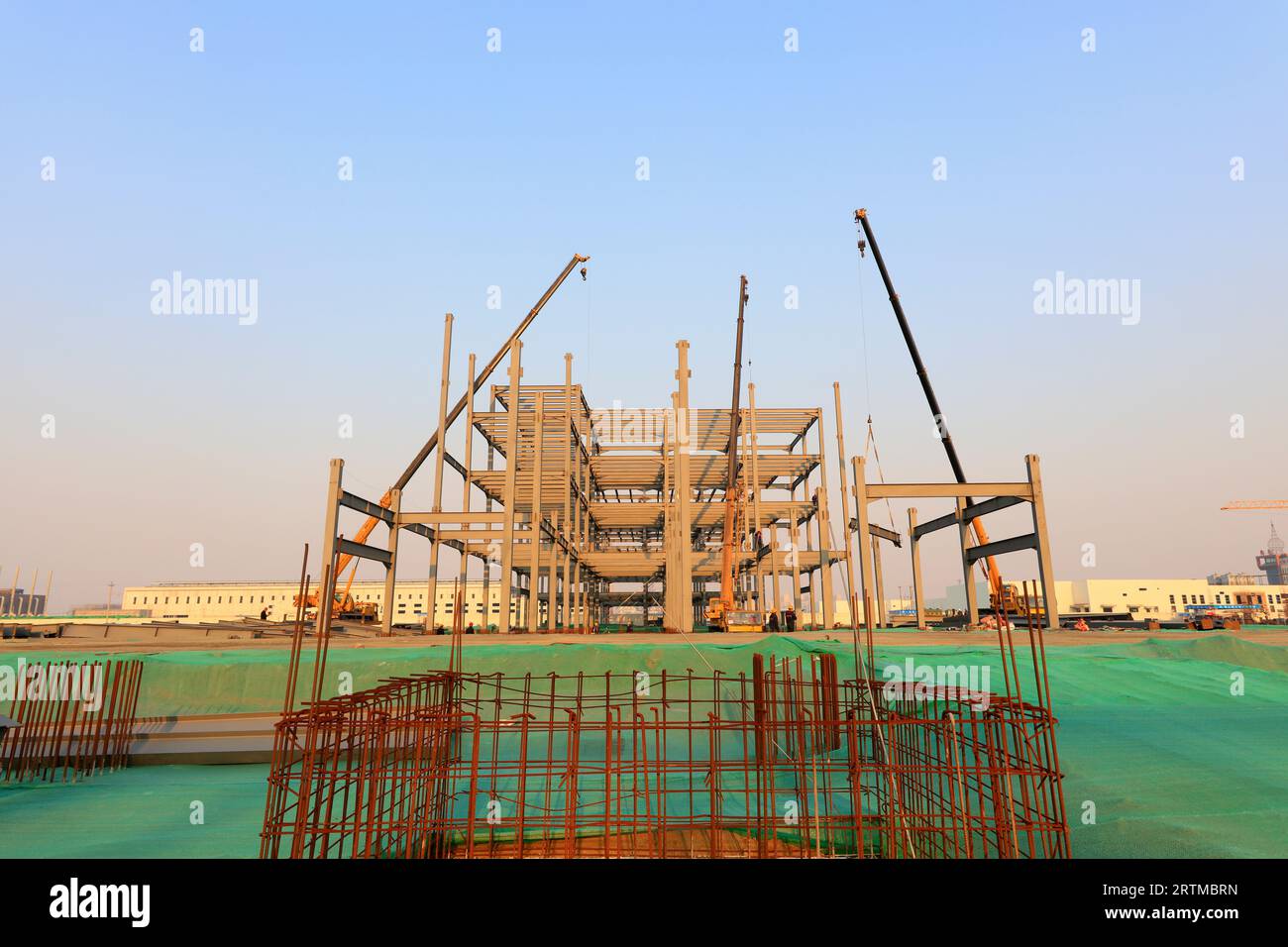 steel structure built on a construction site Stock Photo - Alamy