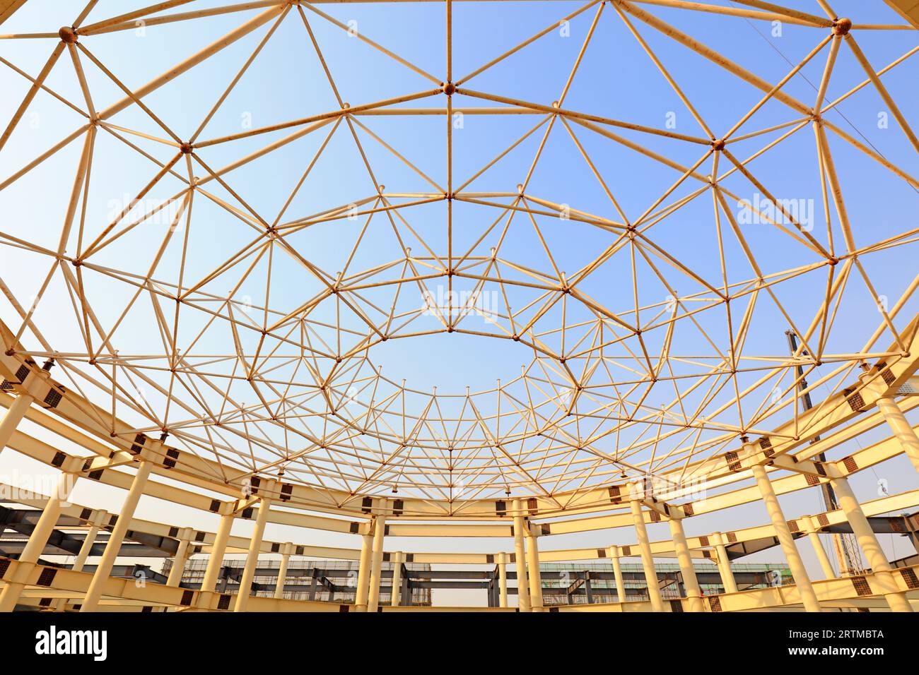 Curved steel constructed on a construction site Stock Photo - Alamy