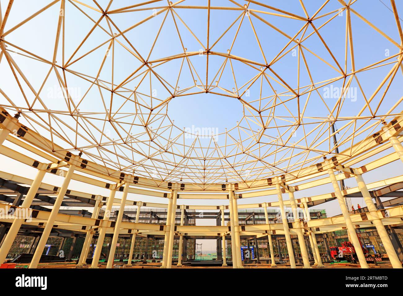 Curved steel constructed on a construction site Stock Photo - Alamy
