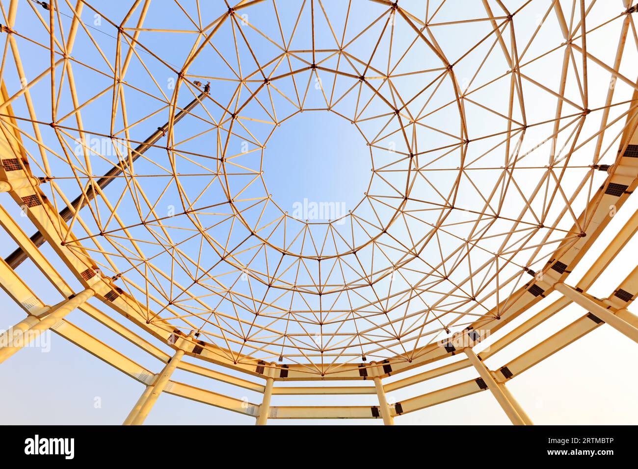 Curved steel constructed on a construction site Stock Photo - Alamy