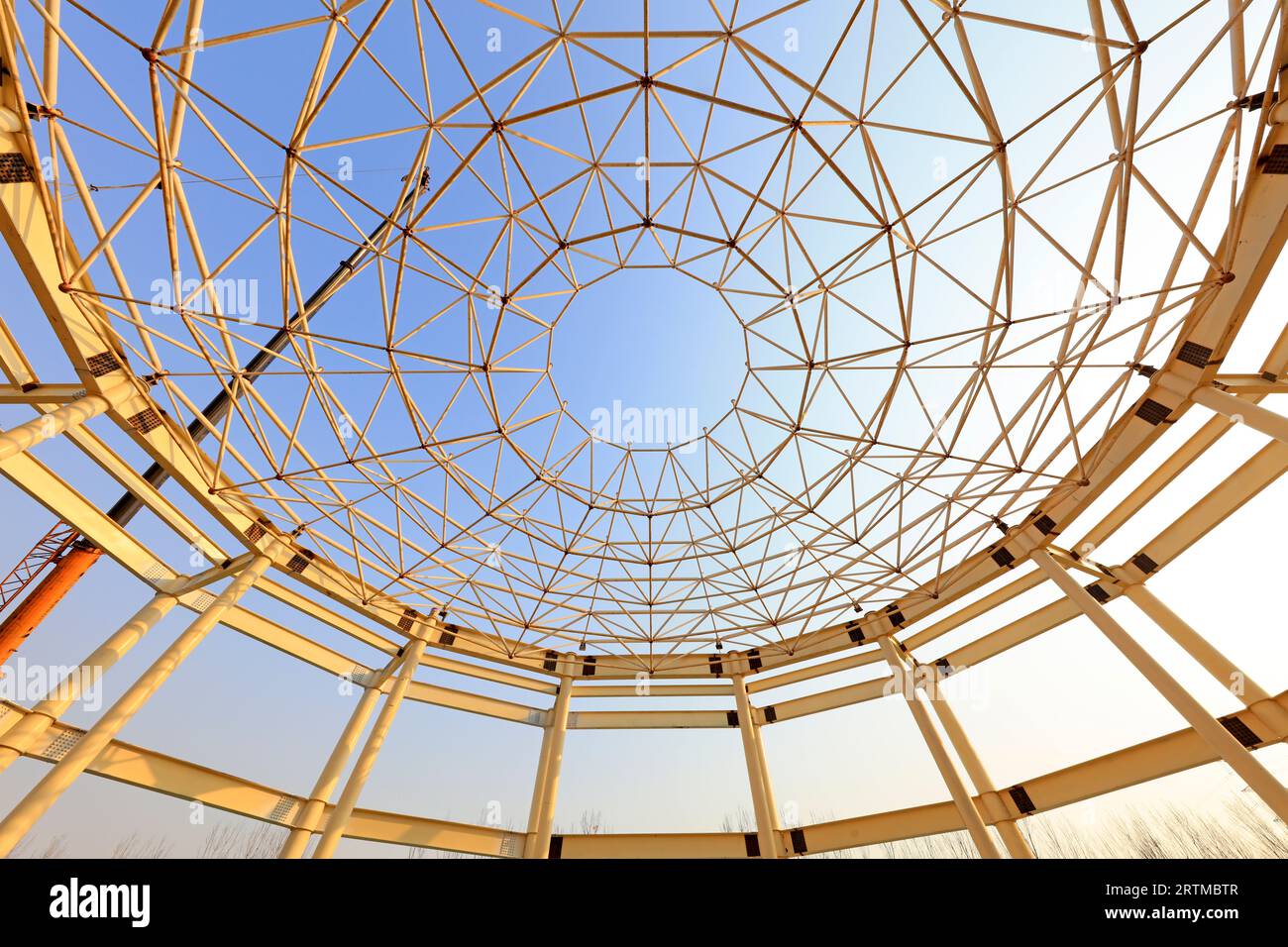 Curved steel constructed on a construction site Stock Photo - Alamy
