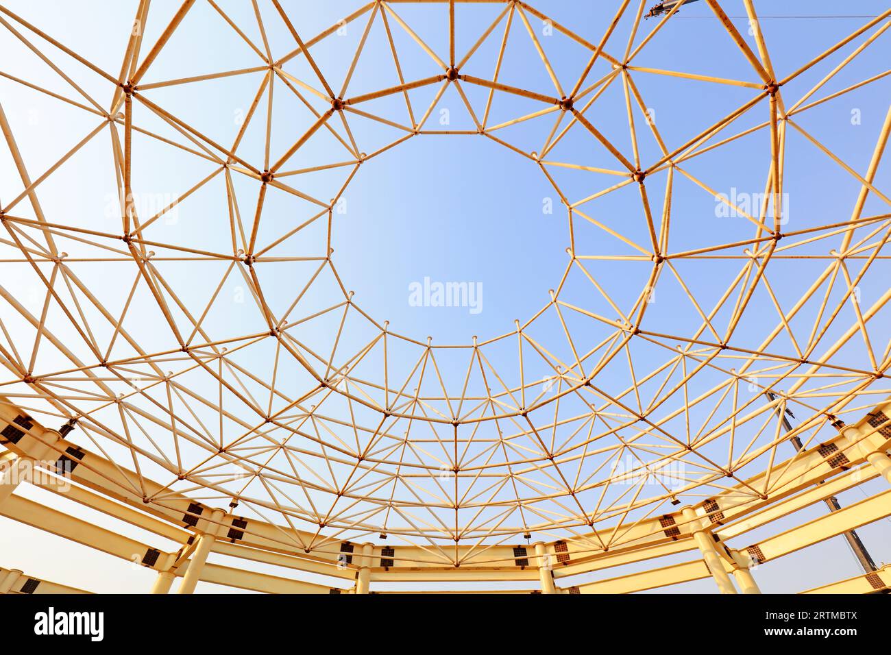 Curved steel constructed on a construction site Stock Photo - Alamy