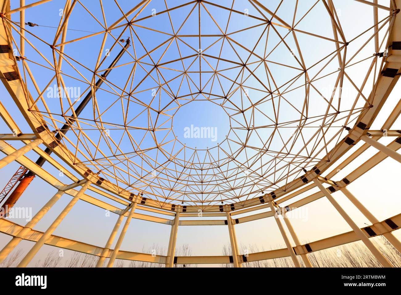 Curved steel constructed on a construction site Stock Photo - Alamy