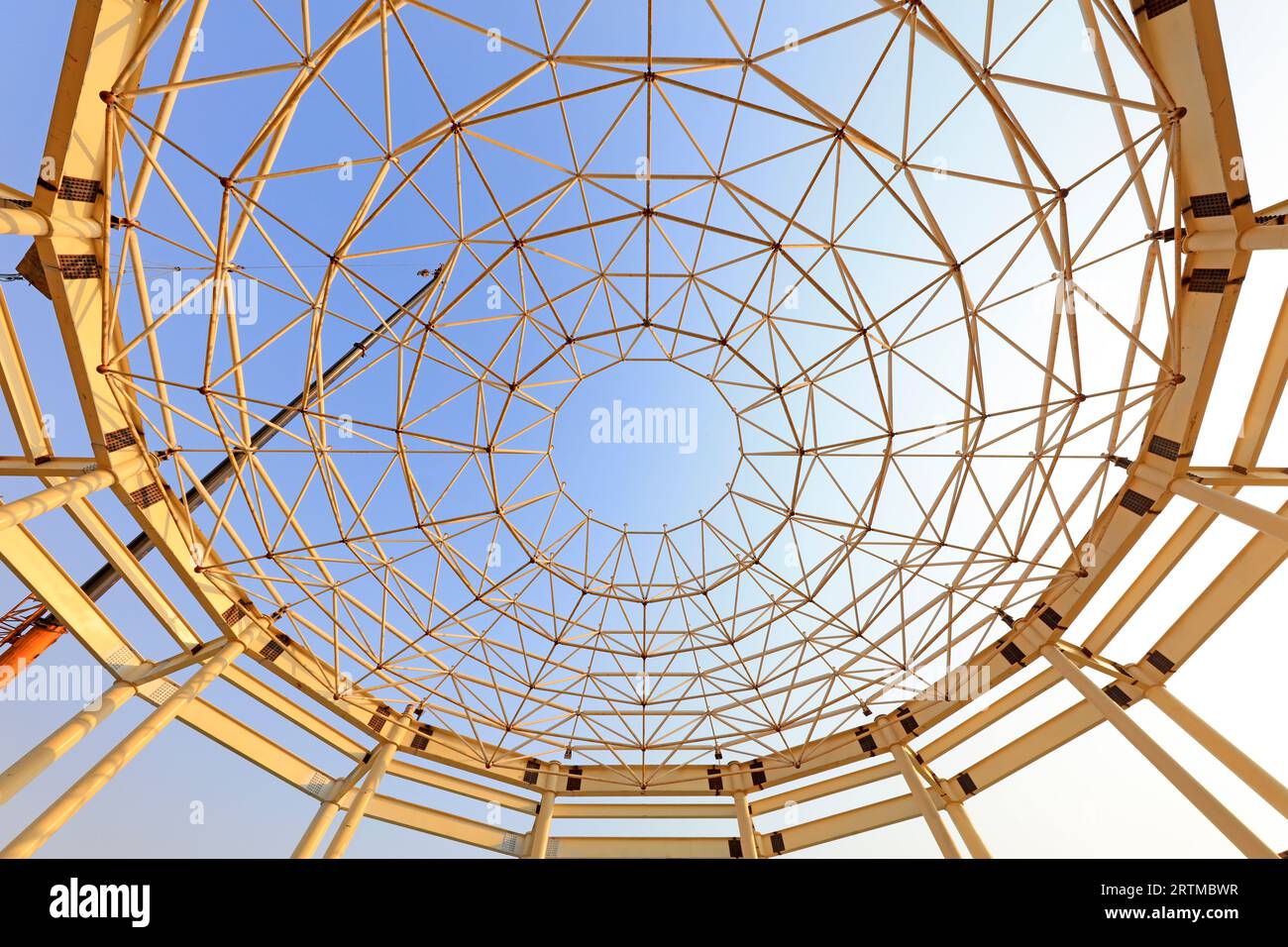 Curved steel constructed on a construction site Stock Photo - Alamy