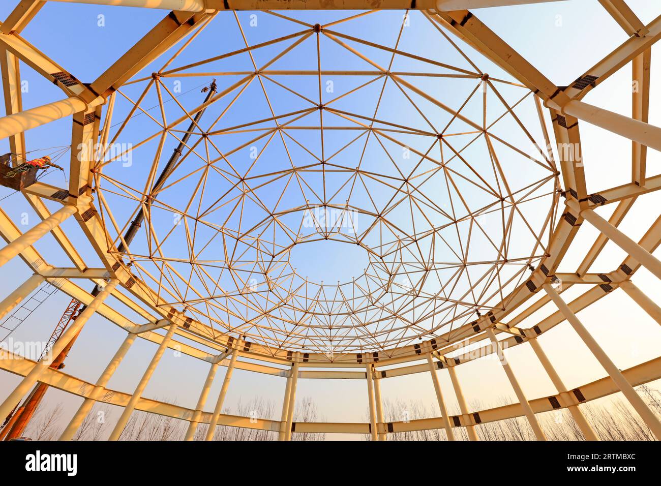Curved steel constructed on a construction site Stock Photo - Alamy