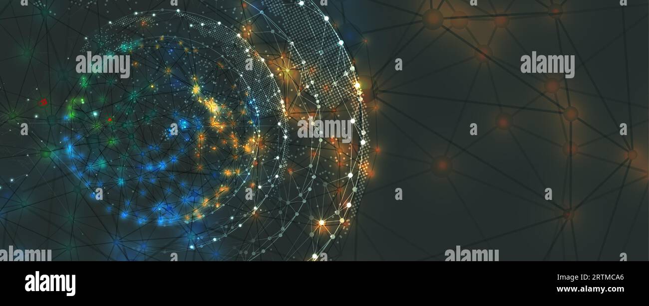 Technology abstract futuristic science background for internet business ...