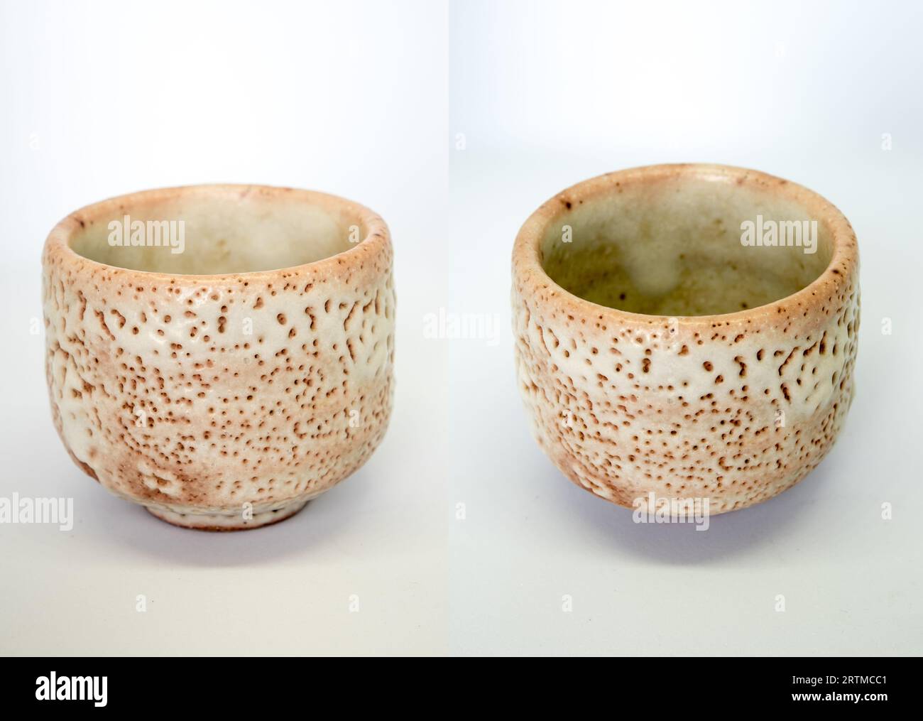 The ceramic cup has been adapted for planting small pot plants Stock ...