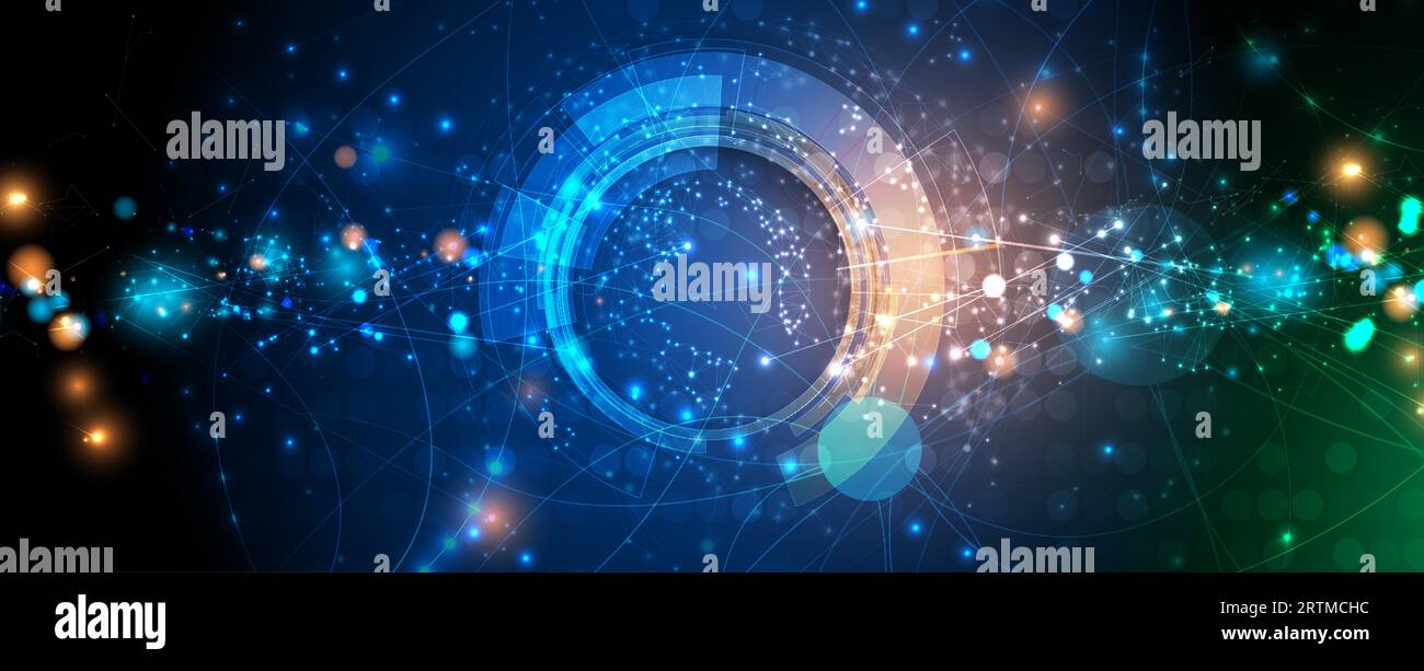 Technology abstract futuristic science background for internet business ...