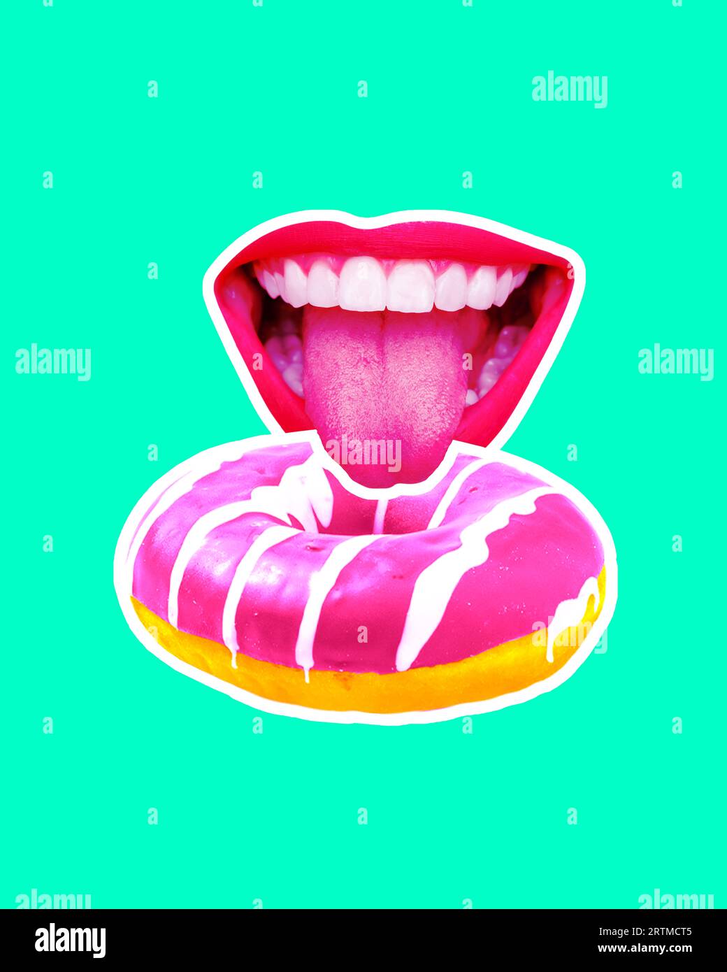 Cyan lips hi-res stock photography and images - Alamy