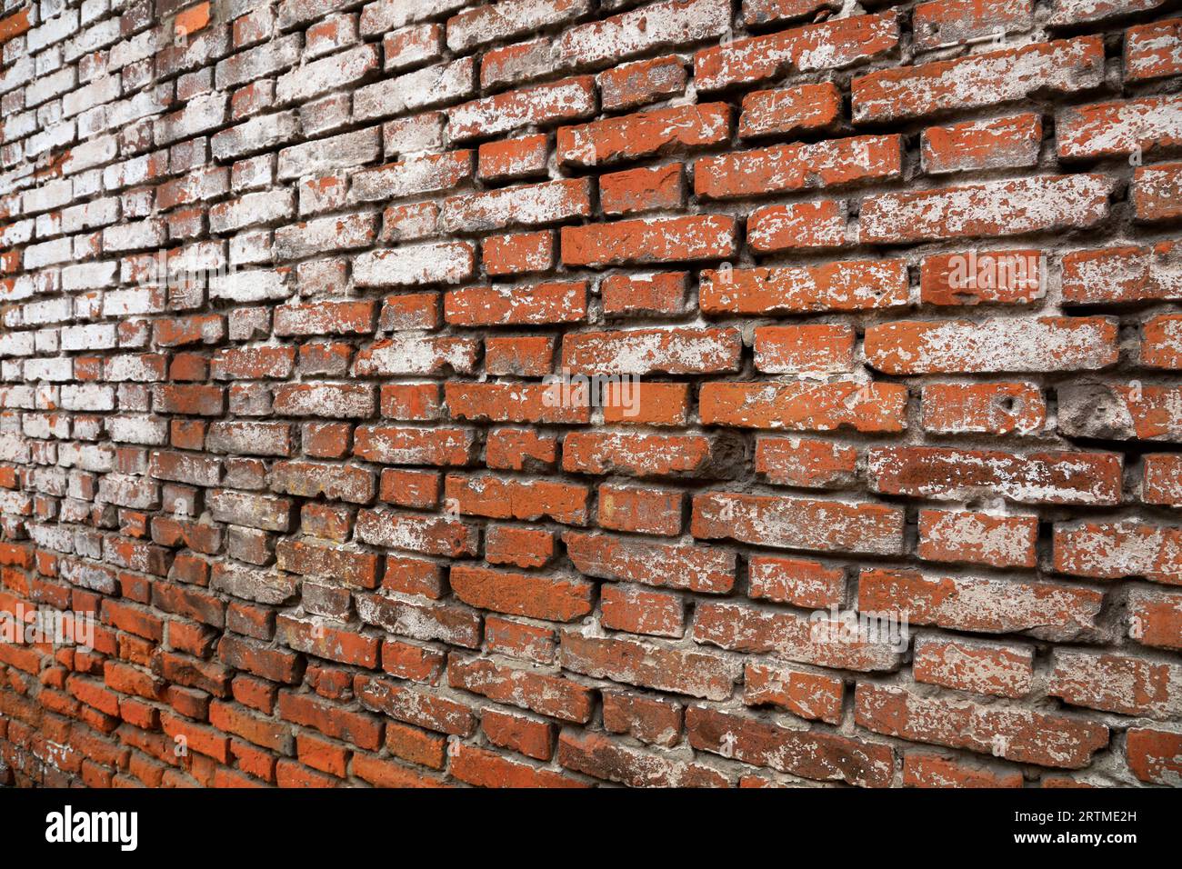 The broken and mottled walls look very dangerous Stock Photo - Alamy