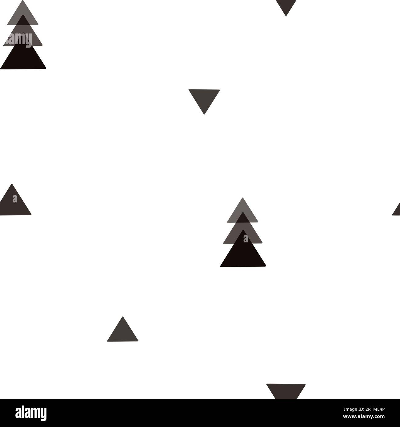 Seamless minimal pattern with Christmas tree. Endless background in ...