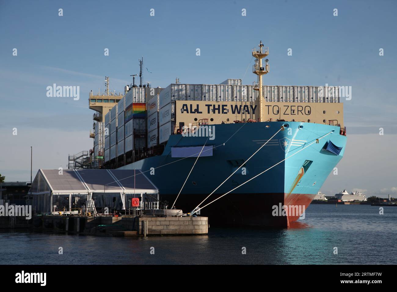 Kopenhagen, Denmark. 14th Sep, 2023. The world's first container ship ...
