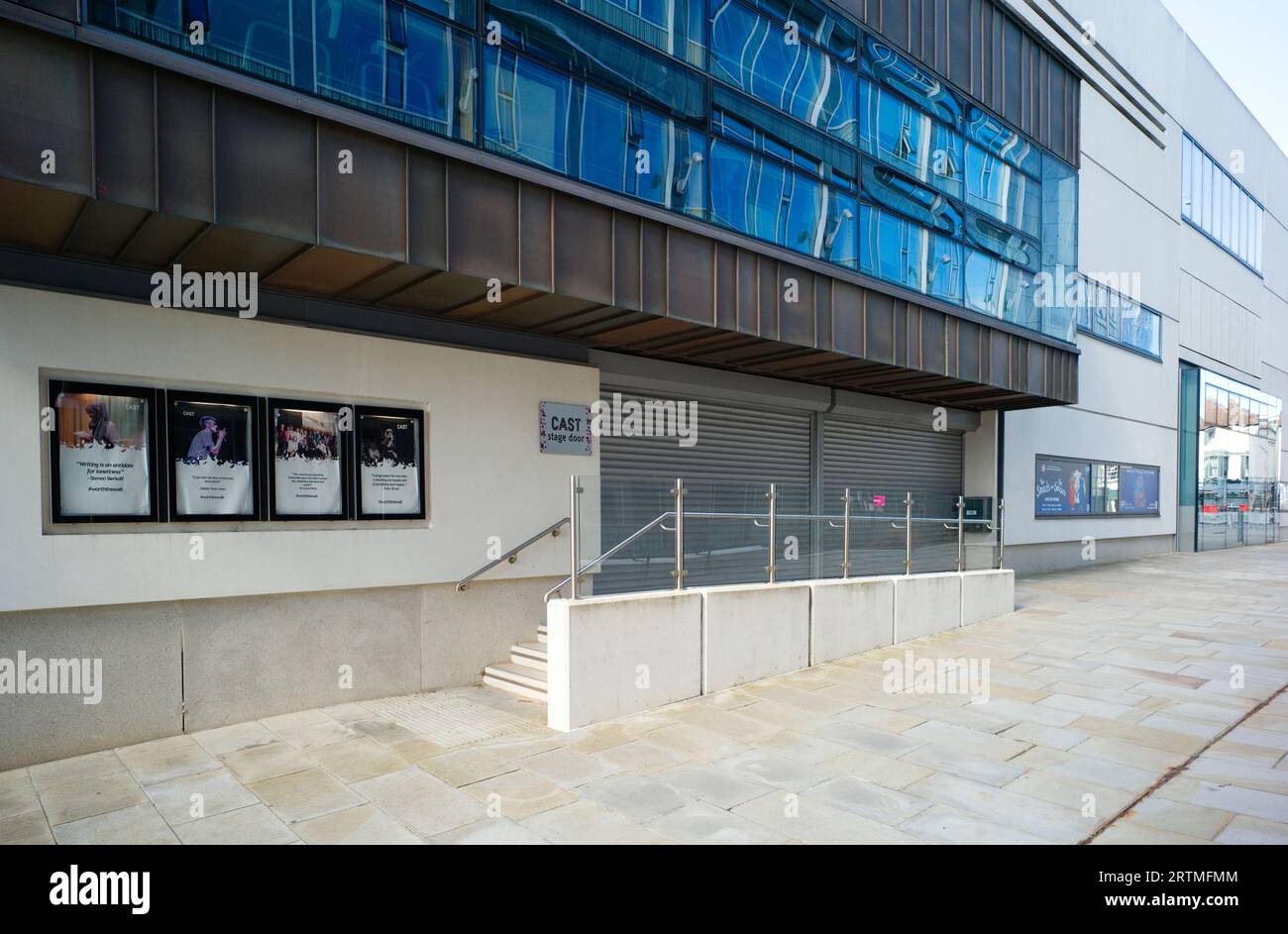 The stage door of the Cast theatre in Doncaster Stock Photo - Alamy