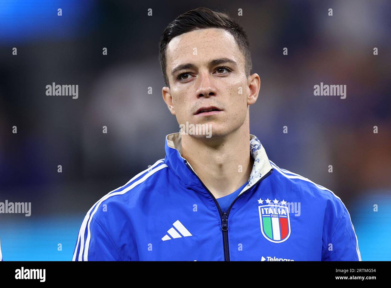Giacomo Raspadori of Italy looks on during the UEFA EURO 2024 European ...