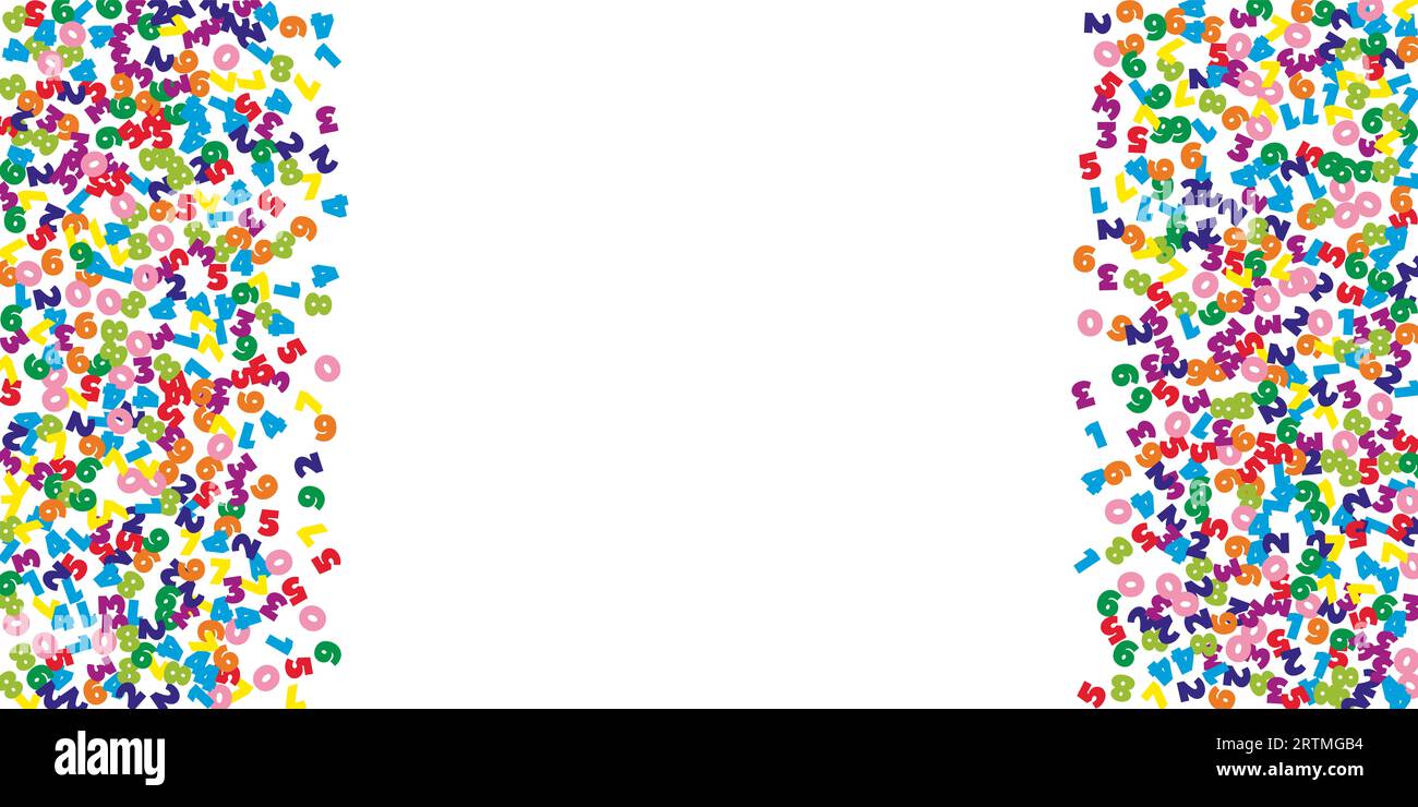 Falling colorful numbers. Math study concept with flying digits ...