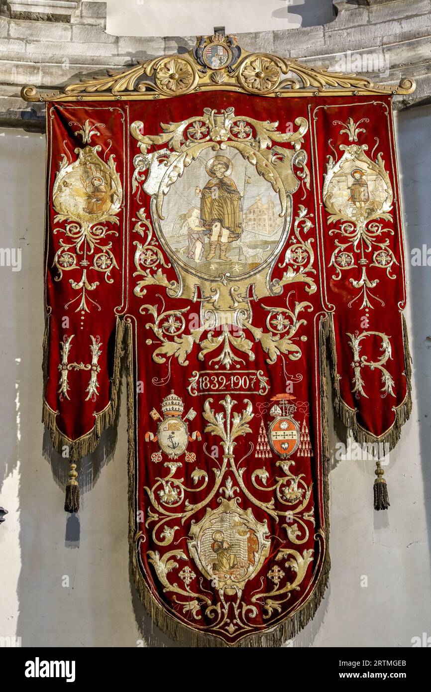 Procession banner in Our Lady of Assistance catholic church, Brussels ...