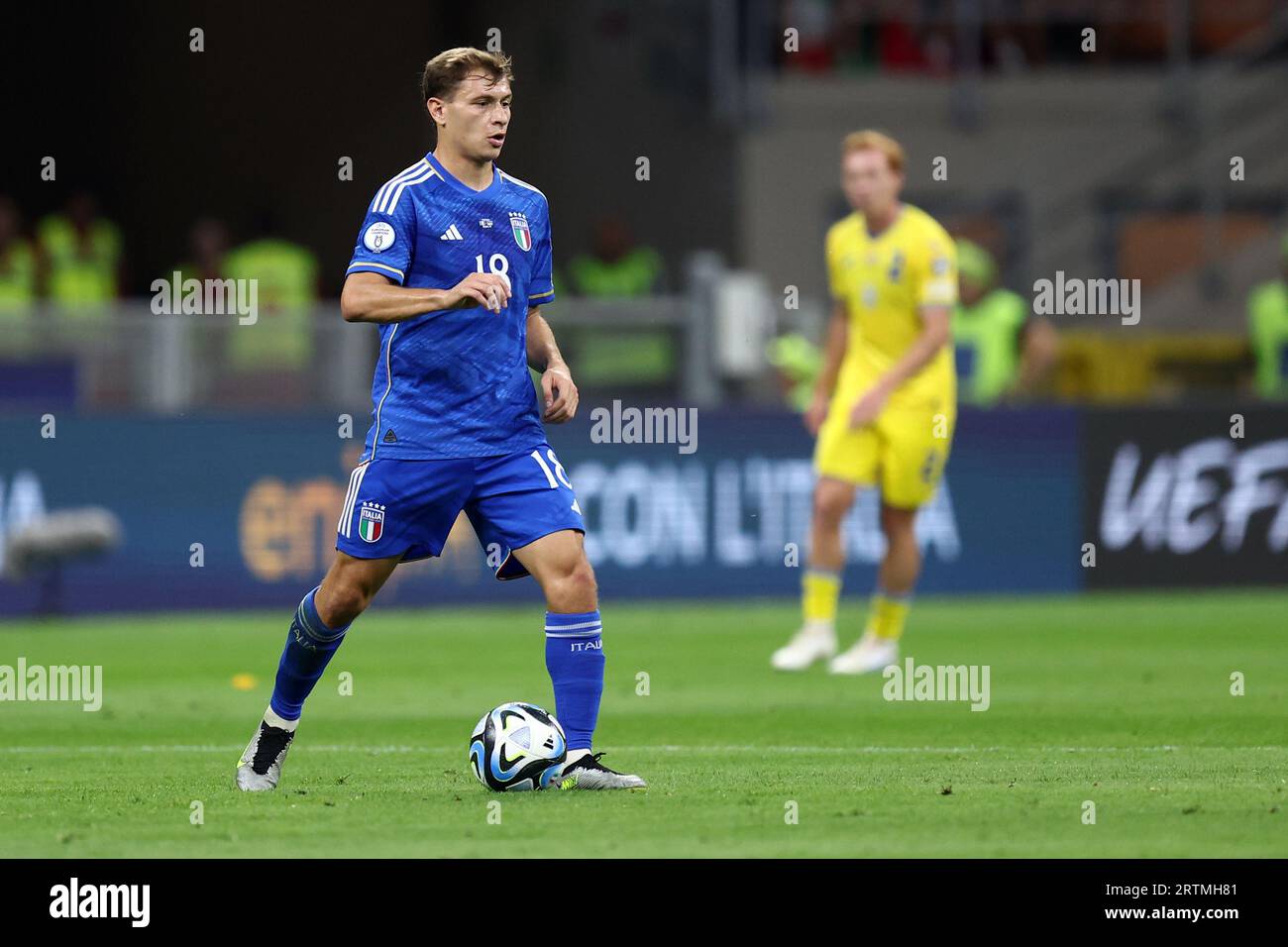 Nicolo Barella of Italy controls the ball during the UEFA EURO 2024 ...
