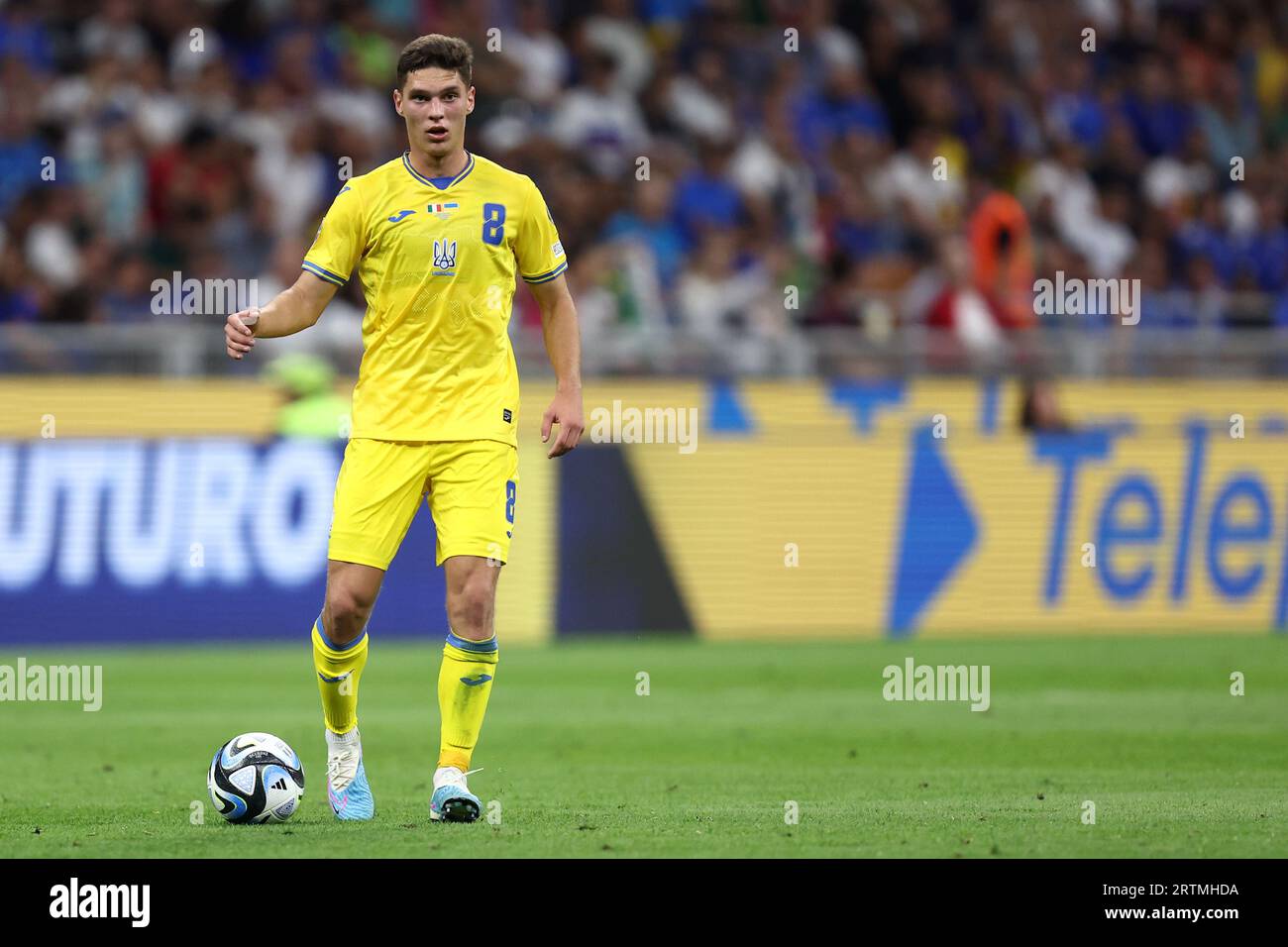 Georgiy Sudakov of Ukraine controls the ball during the UEFA EURO 2024 ...