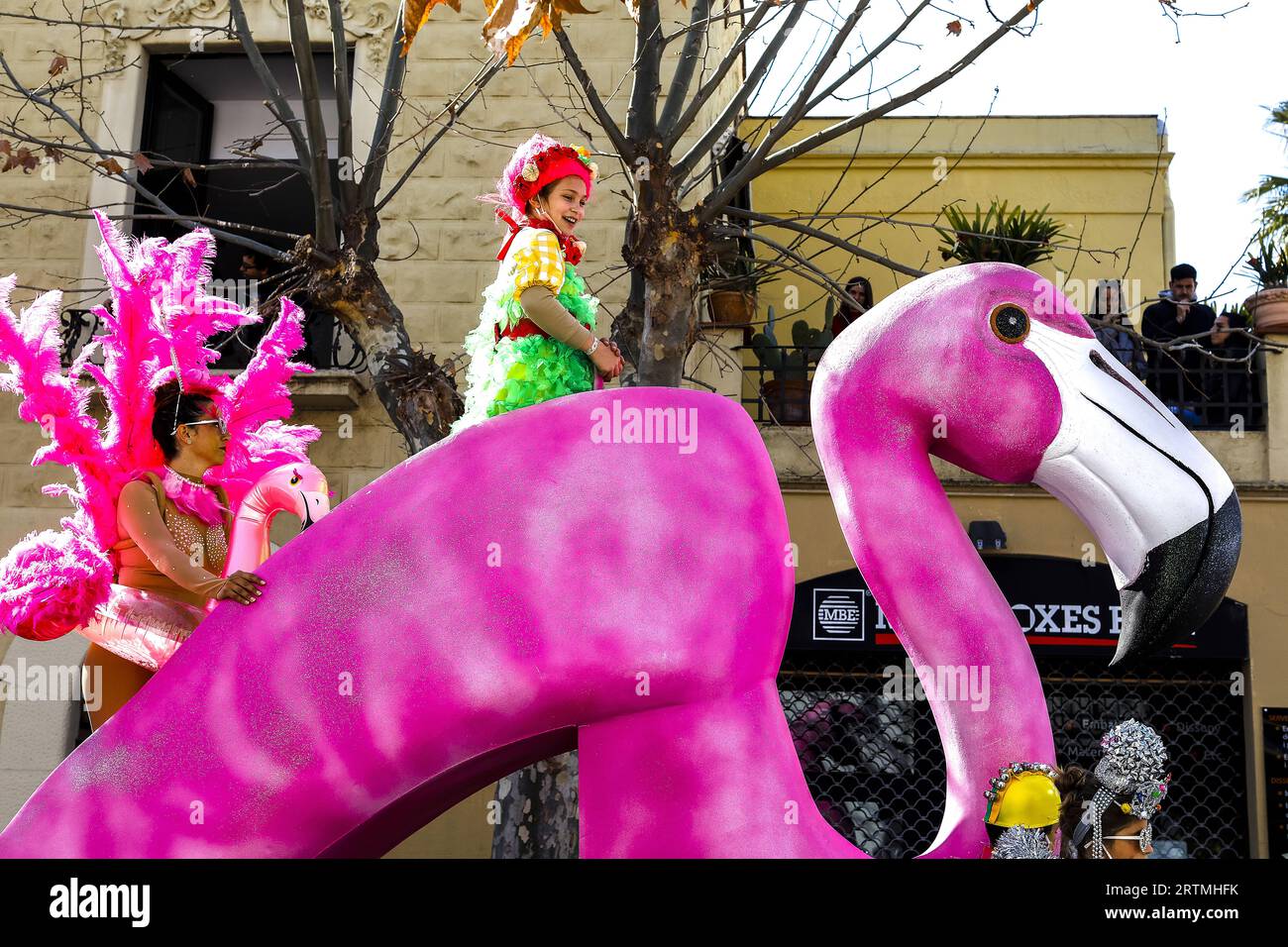 Sitges carnival float, Catalonia, Spain. Children’s carnival Stock ...