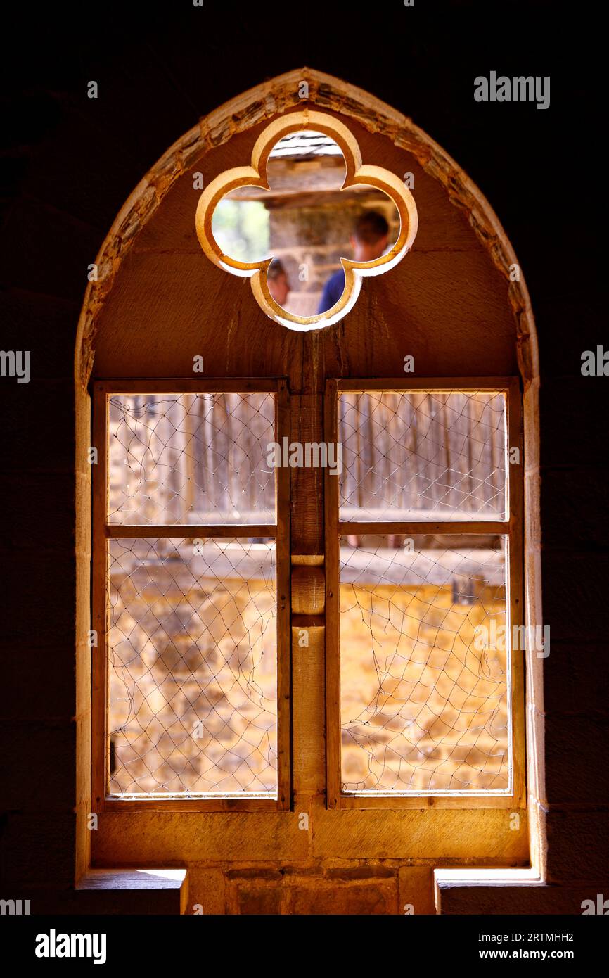 Guedelon Castle, medieval-site. Construction of a castle, using the ...