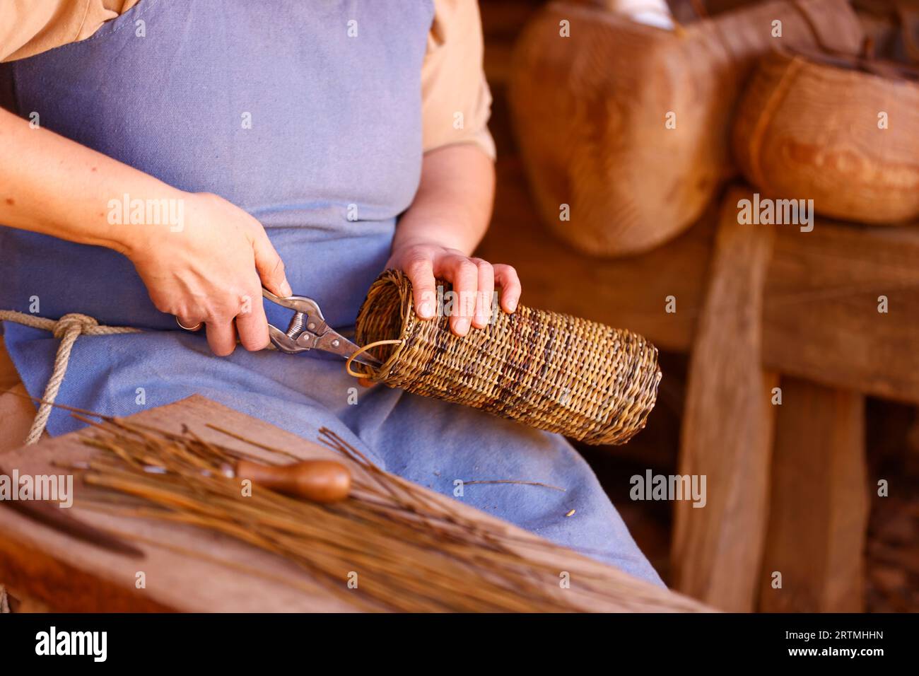 Guedelon Castle, medieval-site. Construction of a castle, using the ...