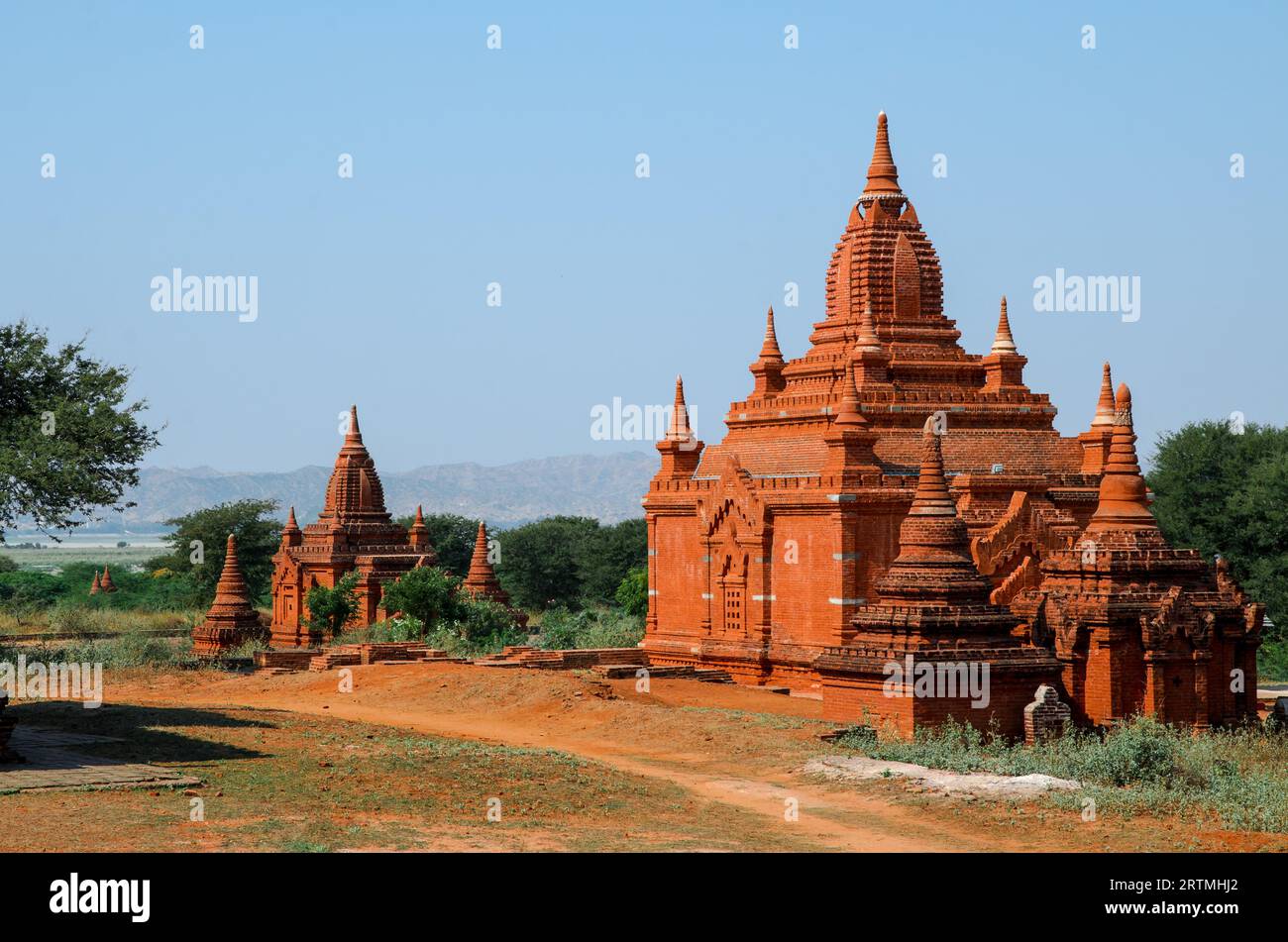 The architecture of ancient temples Bagan in Myanmar (Burma Stock Photo ...