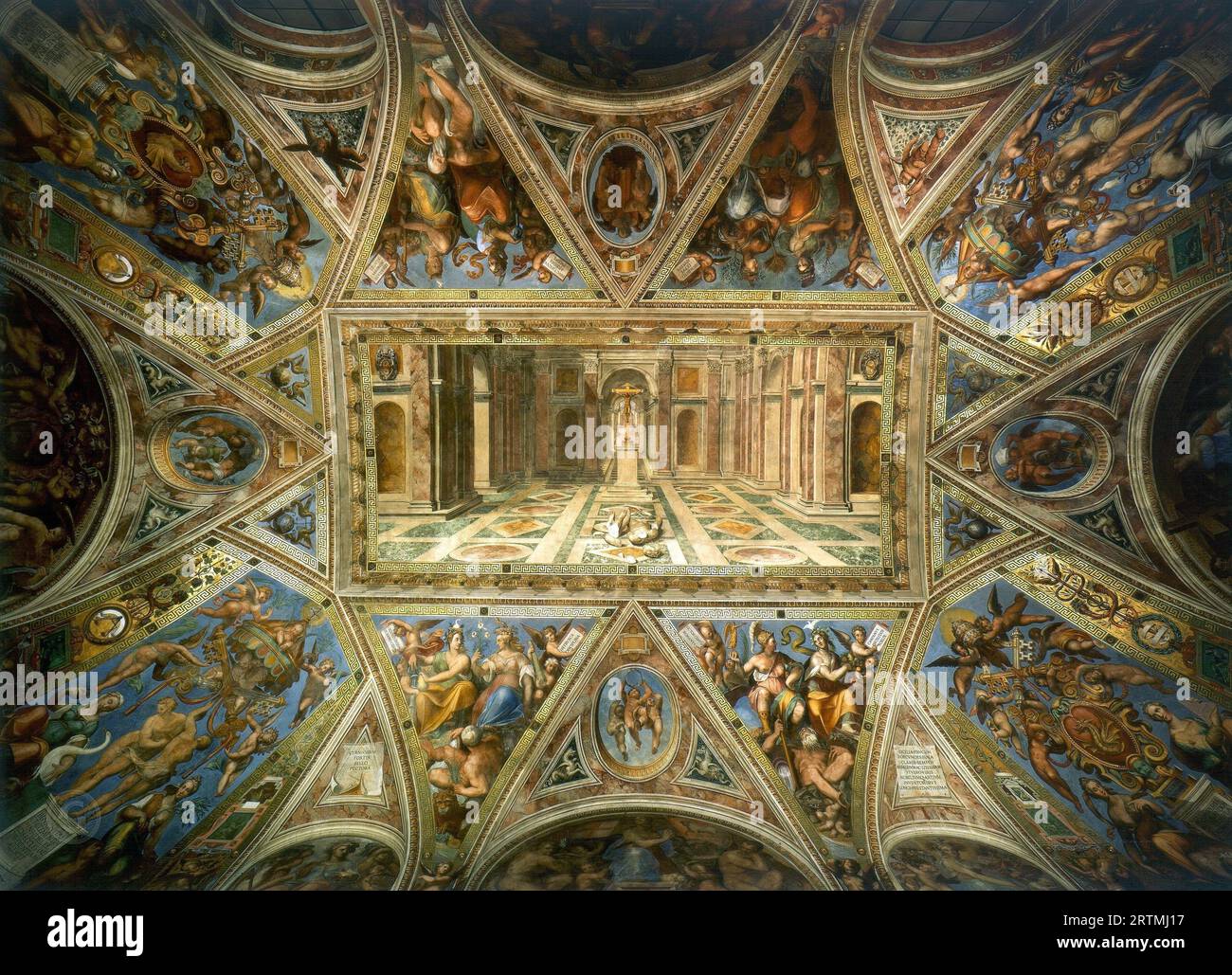 Room of Constantine: Ceiling Raffaello Sanzio da Urbino) Raphael ...