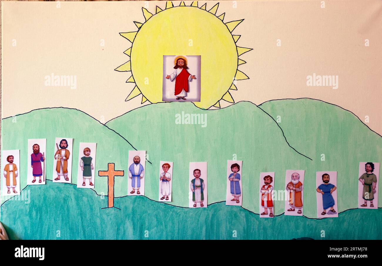 Catholic church. Christian religious teaching or catechism for young ...