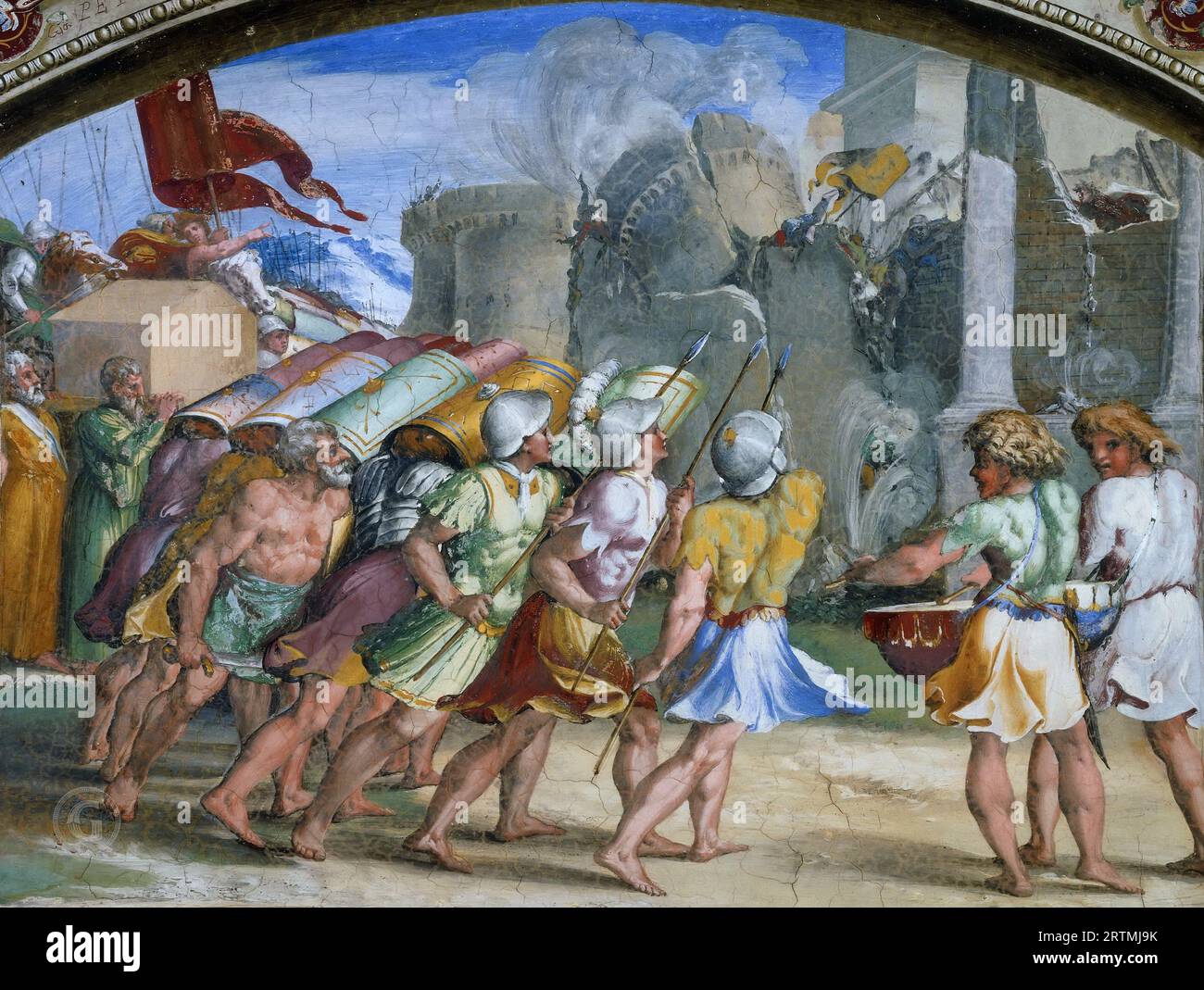 Fall of Jericho Raffaello Sanzio da Urbino) Raphael (Raffaello Santi ...