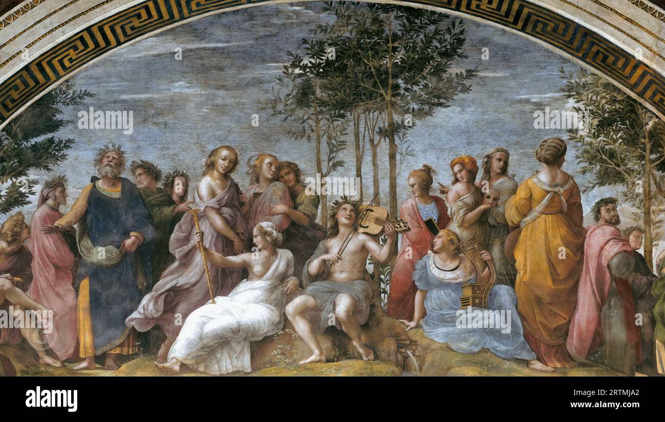 Raffaello Sanzio da Urbino) Raphael (Raffaello Santi – Stanza della Segnatura: The Parnassus ...