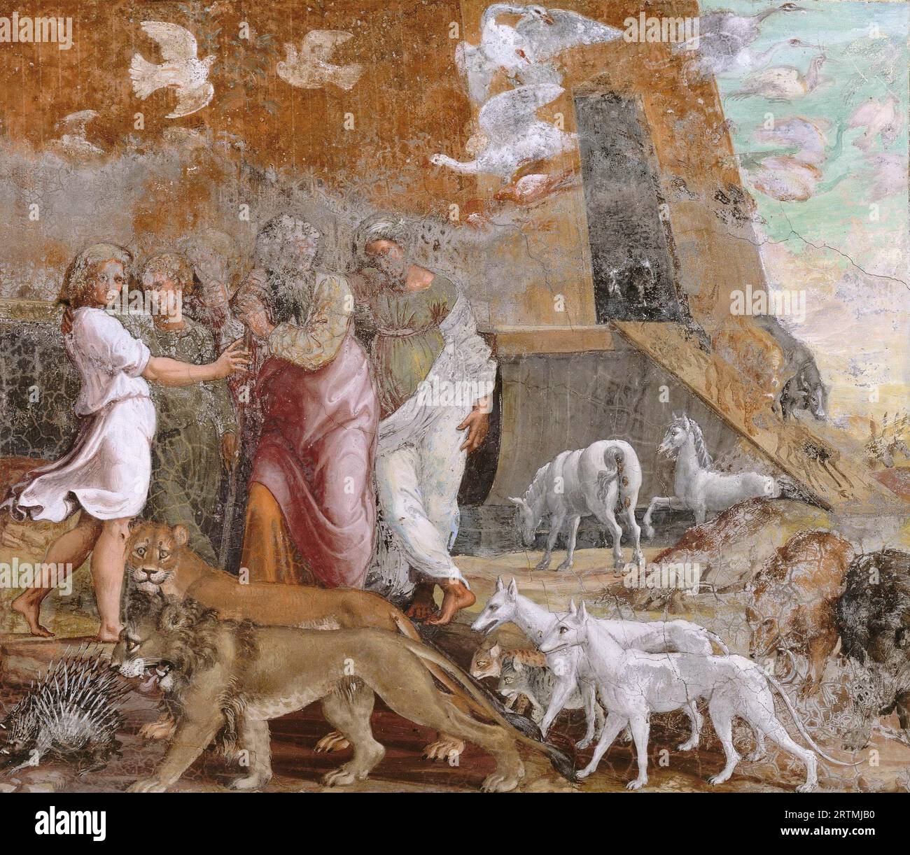 Exit from the Ark Raffaello Sanzio da Urbino) Raphael (Raffaello Santi ...