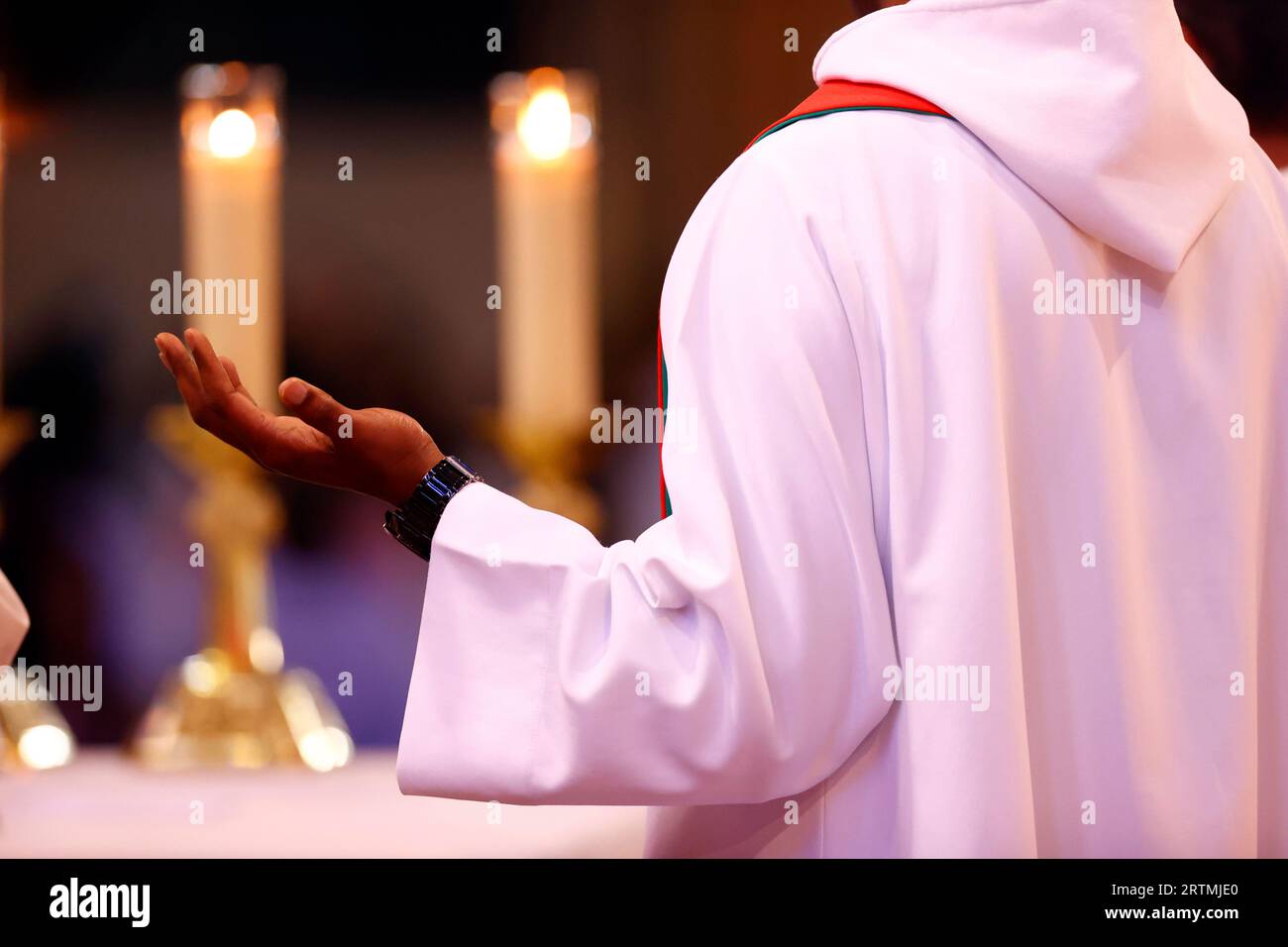 St Francis de Sales basilica. Catholic mass. Eucharist celebration ...