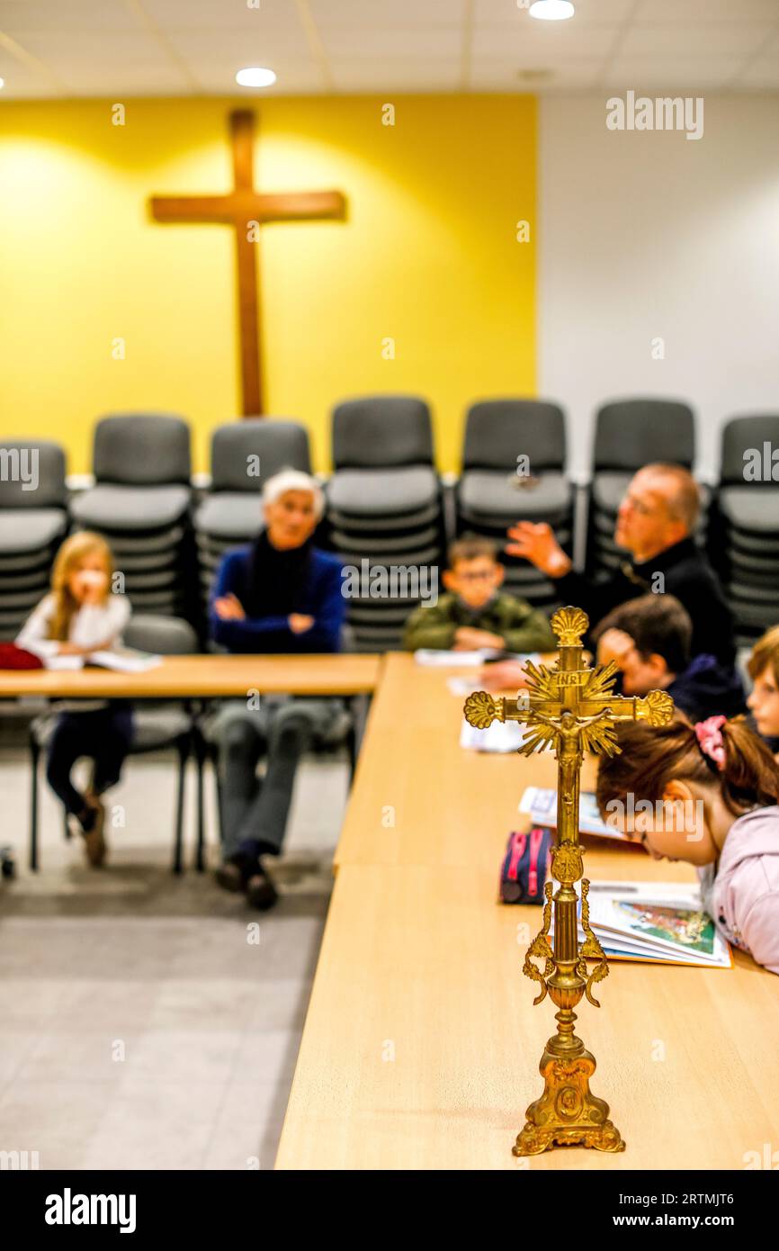 Religious class at Saint Philippe du Roule catholic church, Paris ...
