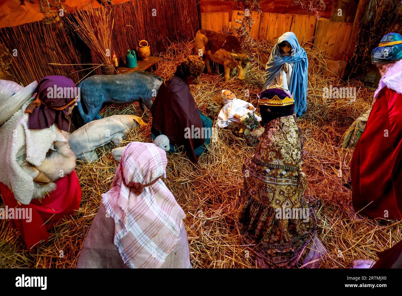 Nativity scene in Our Lady of Assumption catholic church, Chantilly ...