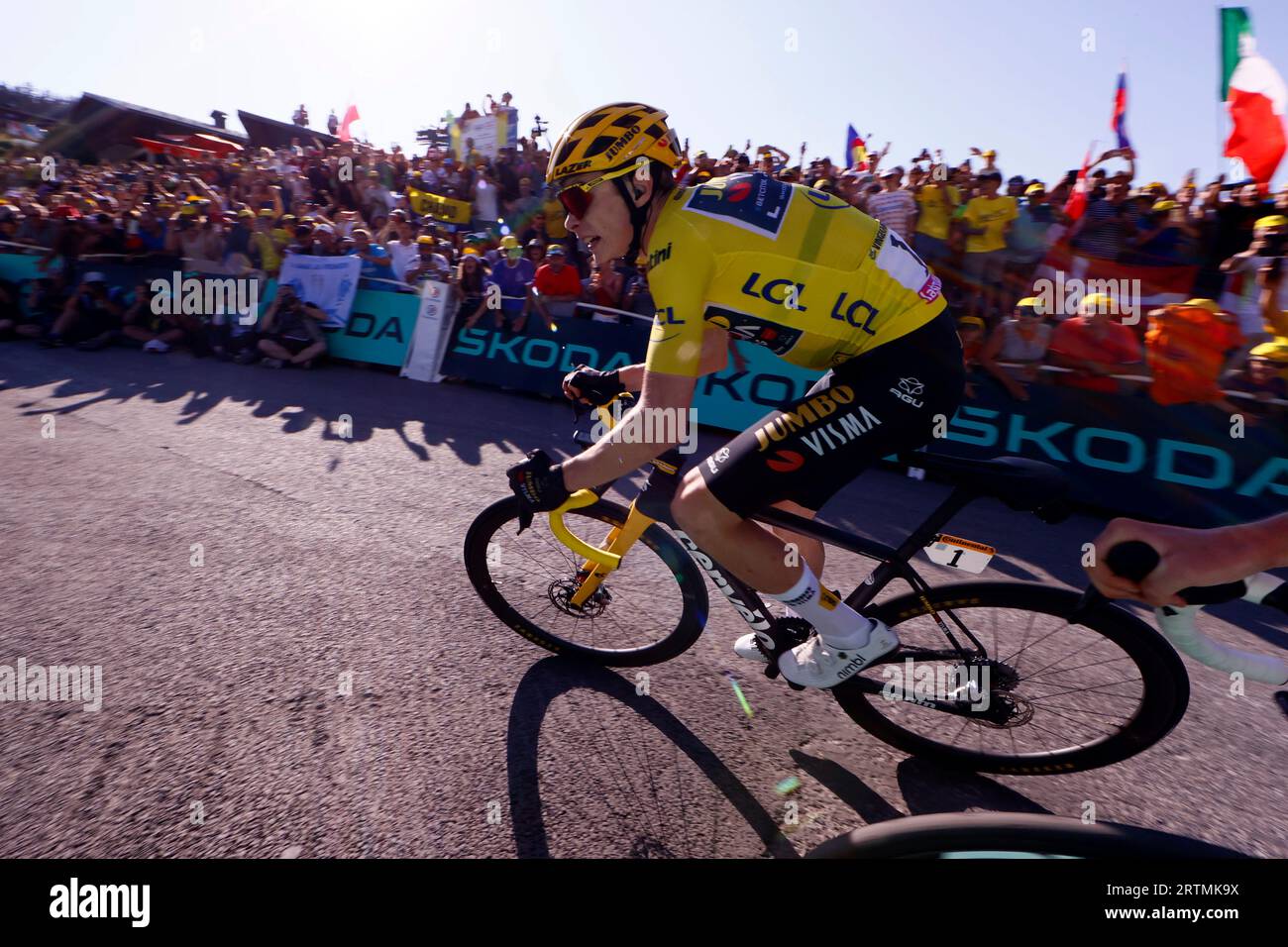 Tour de France 2023 cycling race. Arrival of the stage at Bettex. Jonas ...