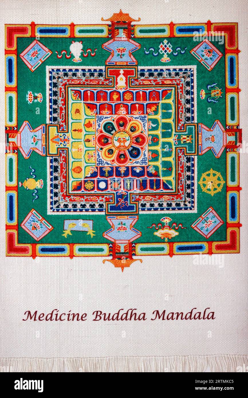 Tu An buddhist temple. Medicine Buddha Mandala Stock Photo - Alamy
