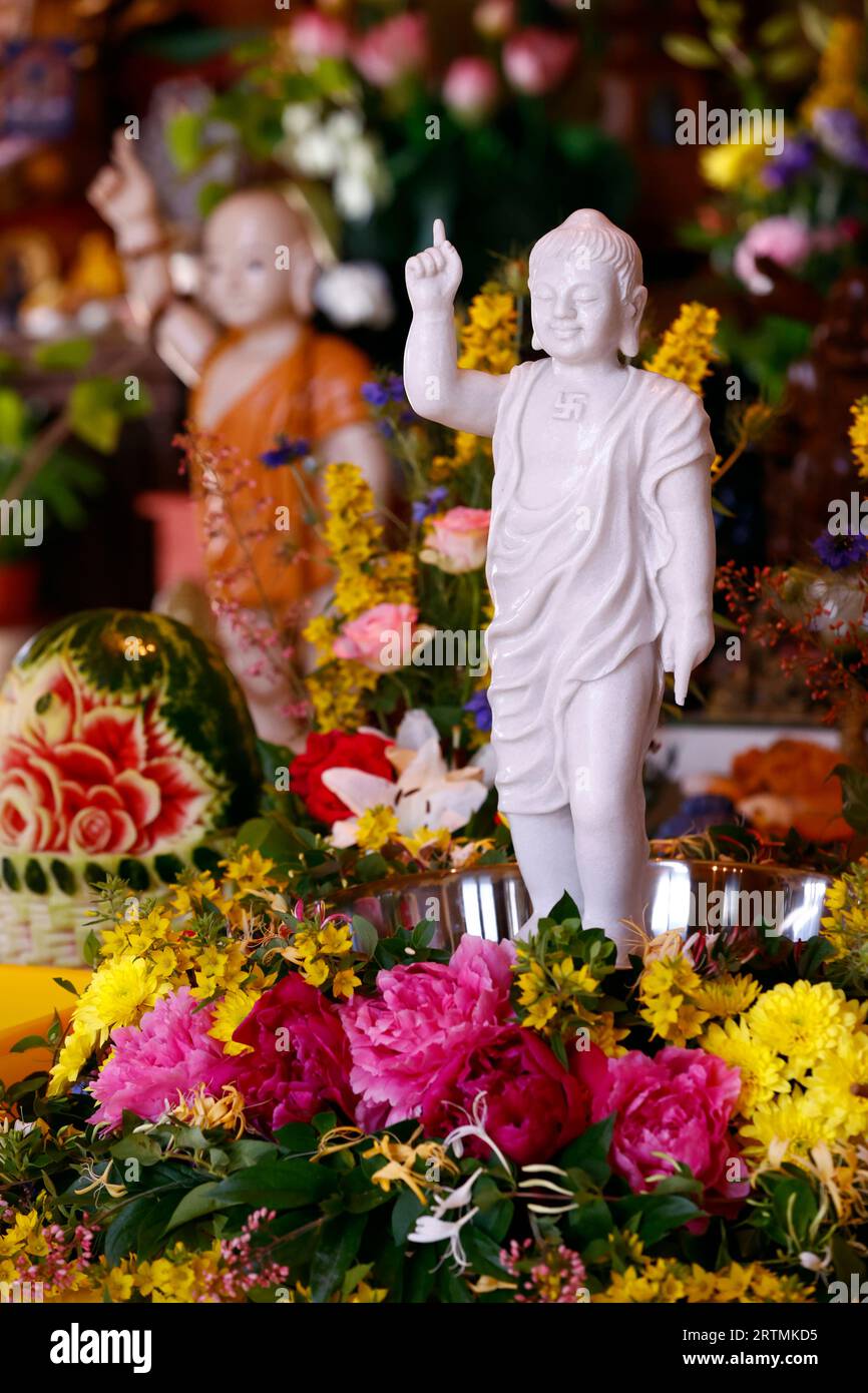 Tu An buddhist temple. Vesak celebration. Birthday of Shakyamuni Buddha ...