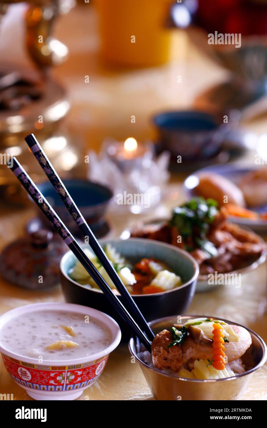 Buddhist altar food offerings hi-res stock photography and images - Alamy