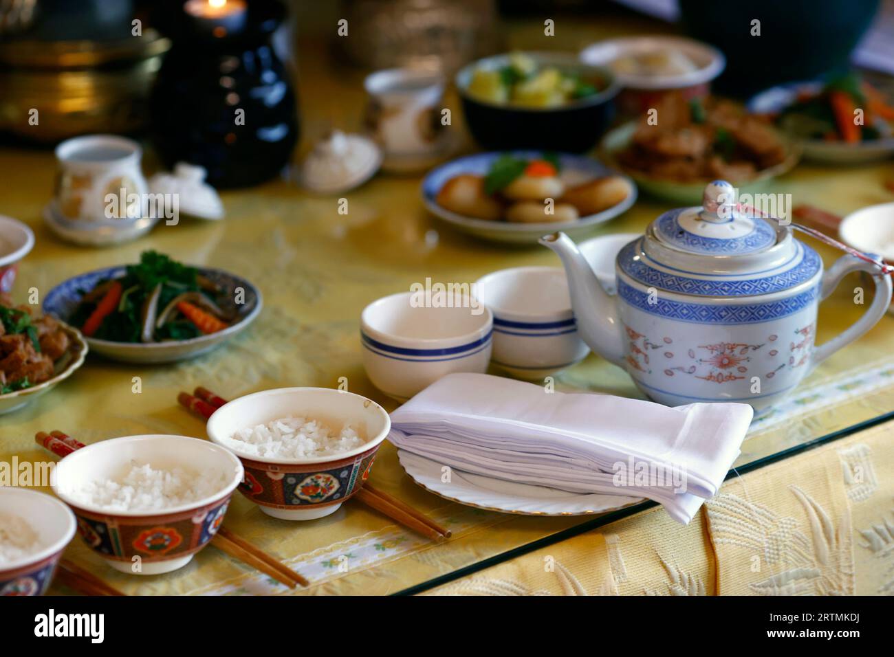 Buddhist altar food offerings hi-res stock photography and images - Alamy