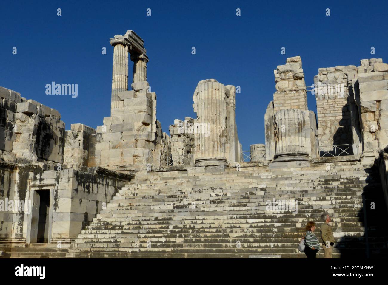 Ancient columns amoungst The ruins of the Temple of Apollo at Ancient ...