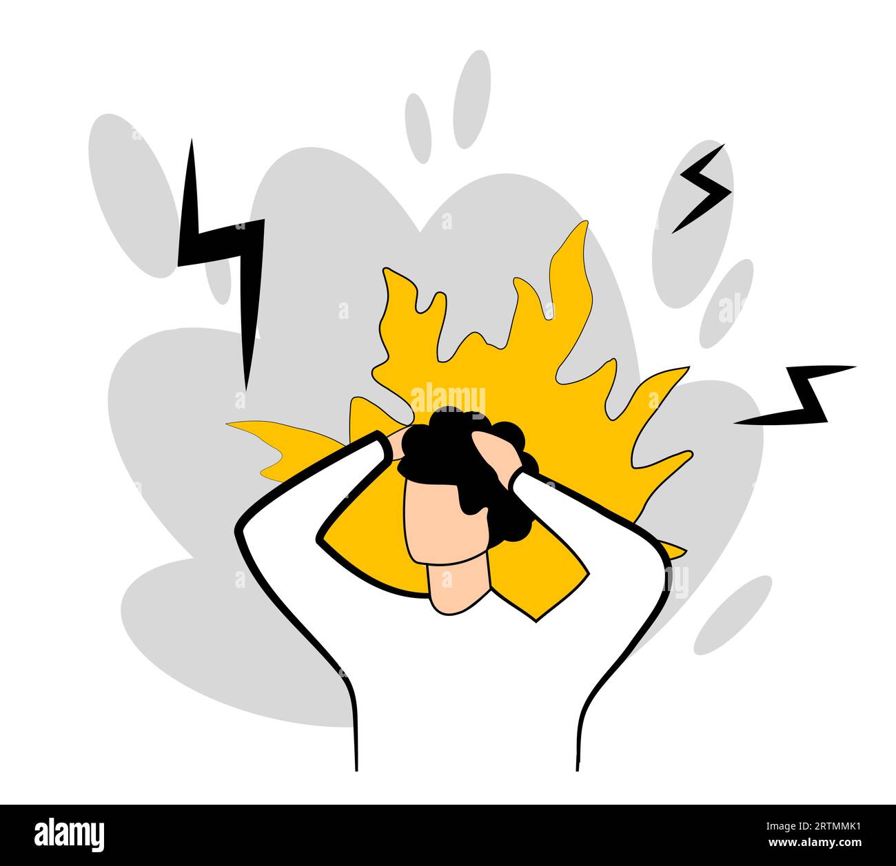 Mental health and emotional burnout Stock Vector Image & Art - Alamy
