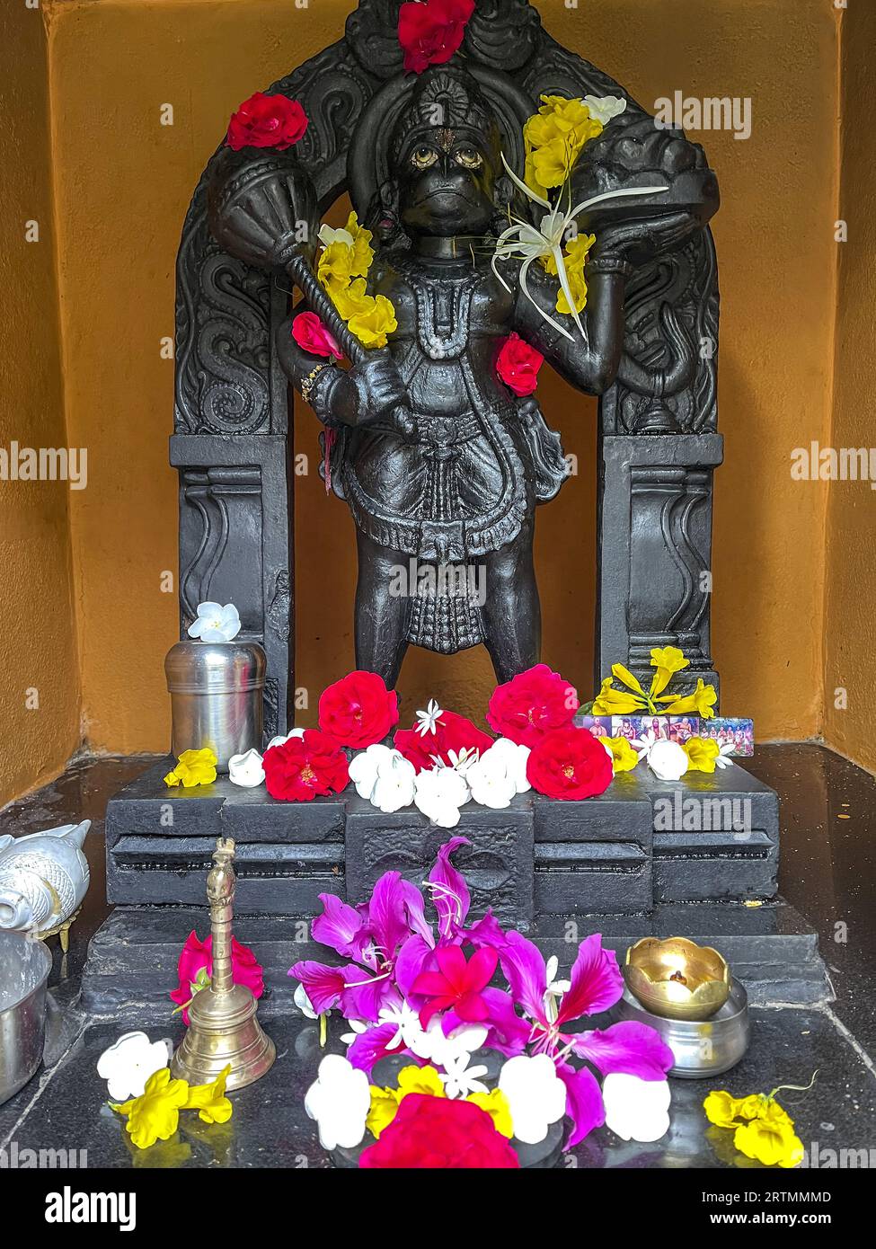 Hanuman murthi (statue) in a small Hanuman temple in Maharashtra, india ...