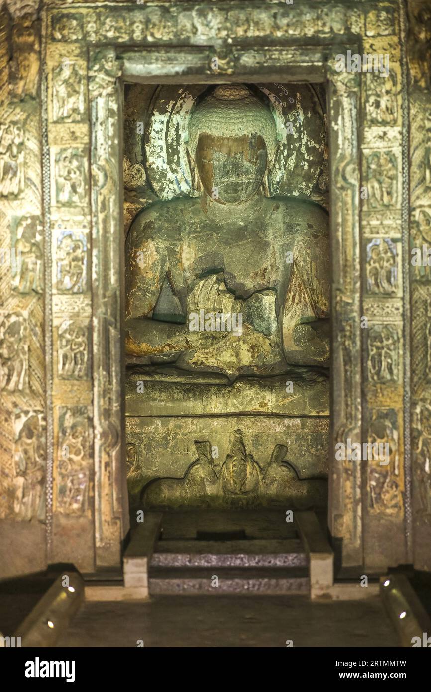 Ajanta caves, a UNESCO World Heritage Site in Maharashtra, India ...