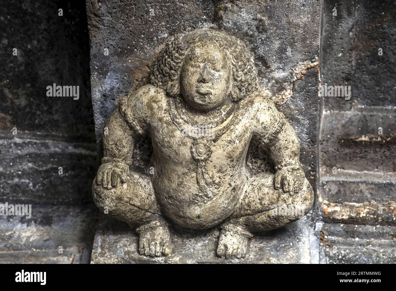 Ajanta caves, a UNESCO World Heritage Site in Maharashtra, India. Small ...