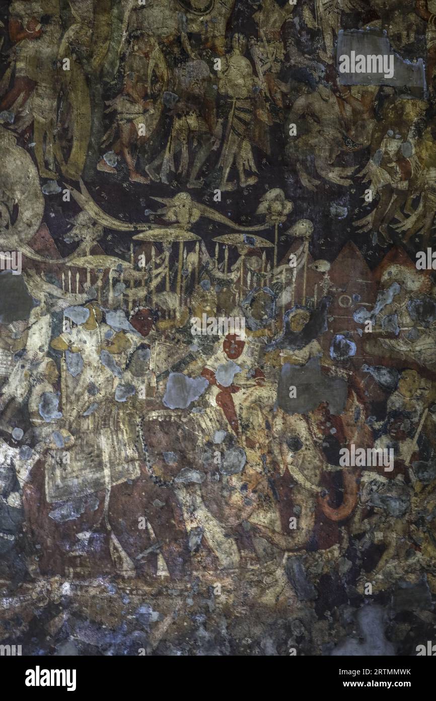 Ajanta caves, a UNESCO World Heritage Site in Maharashtra, India. Cave ...