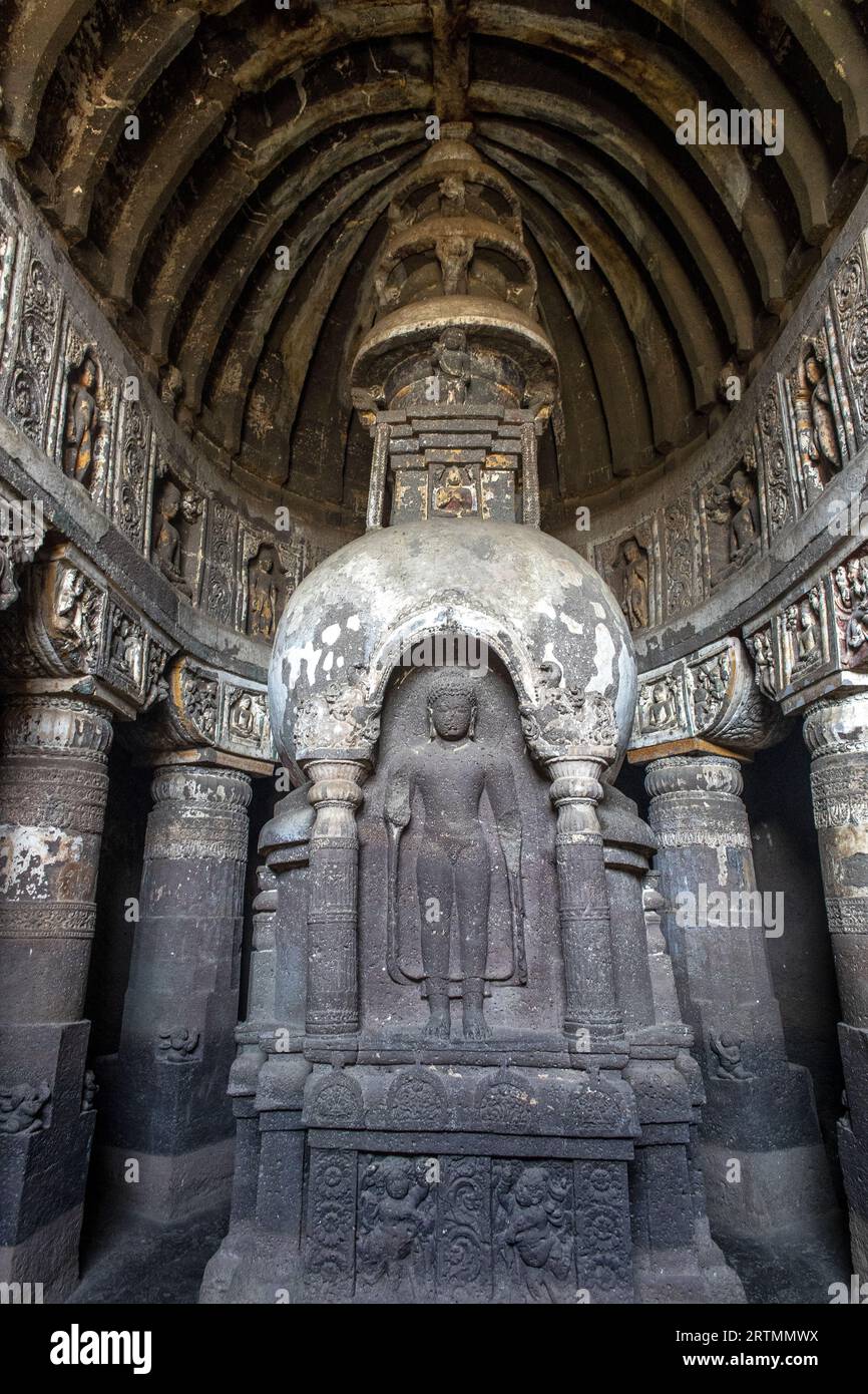 Ajanta caves, a UNESCO World Heritage Site in Maharashtra, India ...