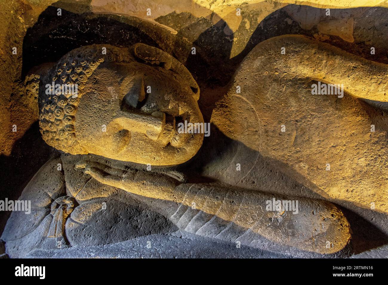 Ajanta caves, a UNESCO World Heritage Site in Maharashtra, India. Cave ...