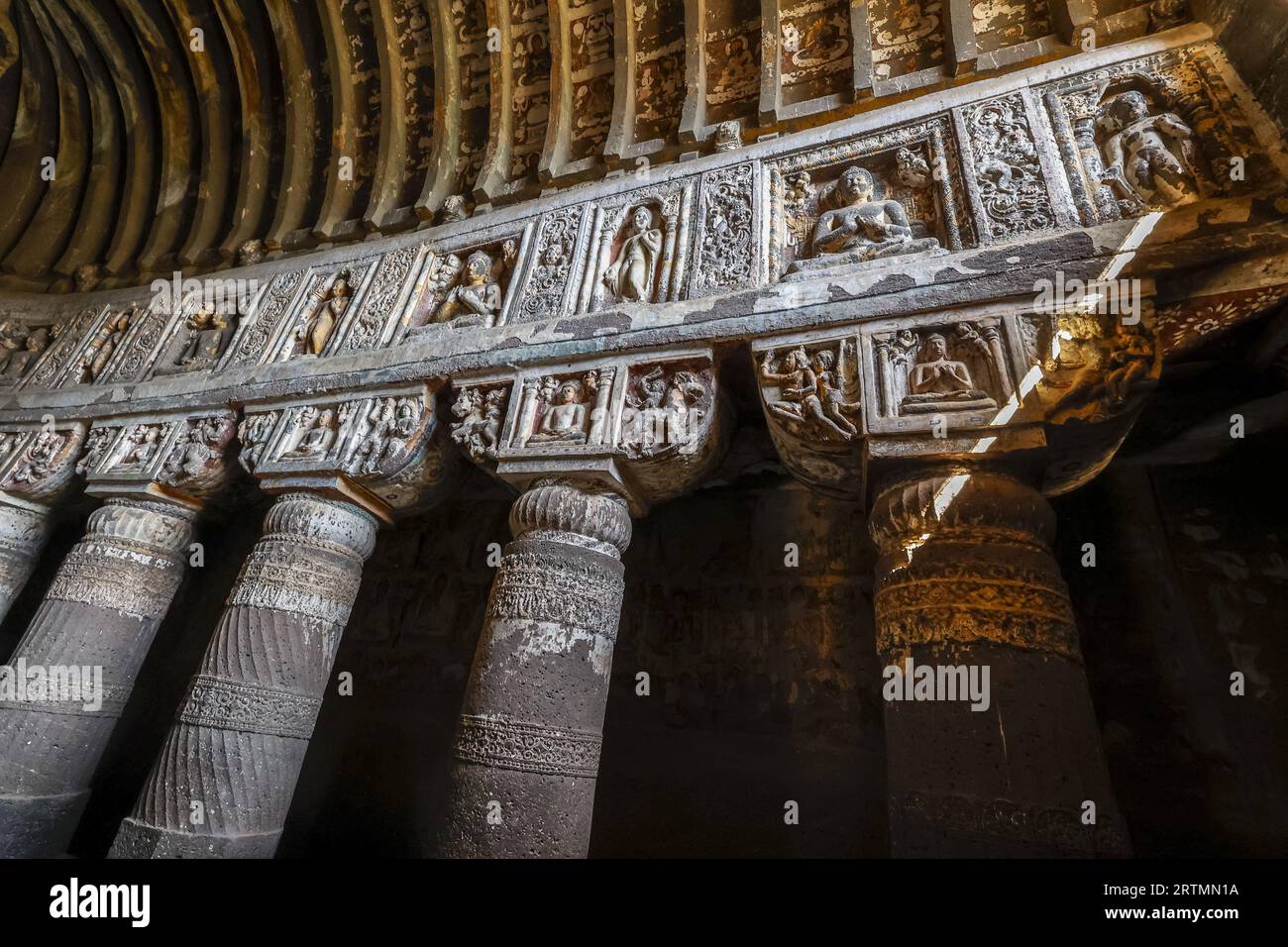 Ajanta caves, a UNESCO World Heritage Site in Maharashtra, India ...