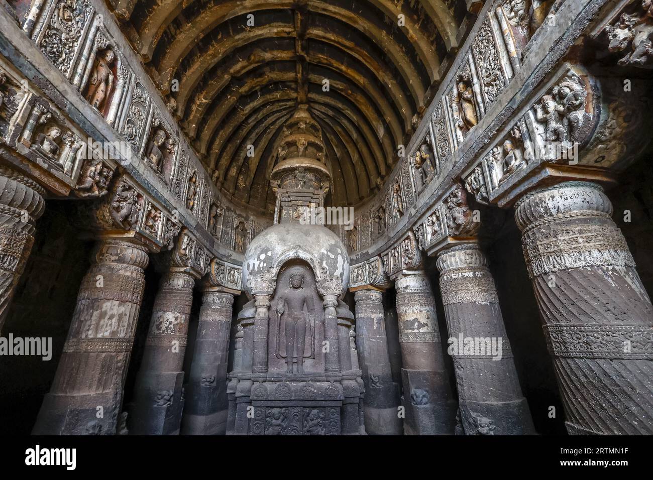 Ajanta caves, a UNESCO World Heritage Site in Maharashtra, India ...